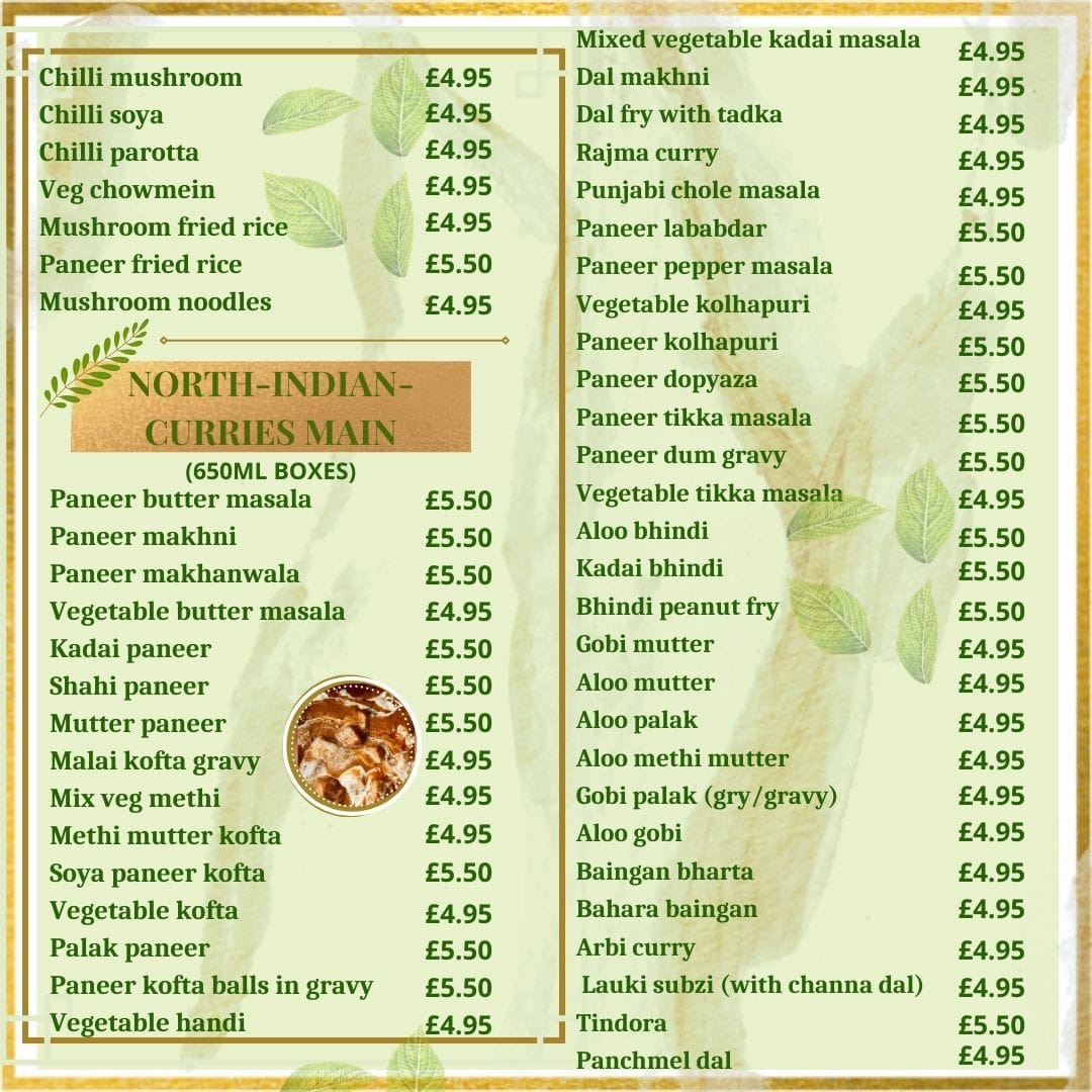 Detailed Party menu flyer. – Welcome