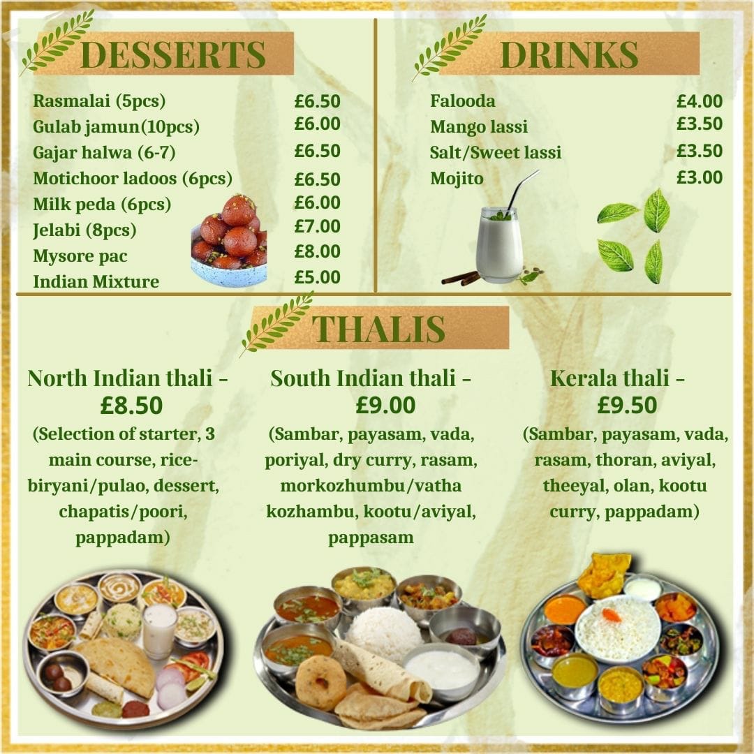 Detailed Party menu flyer. – Welcome